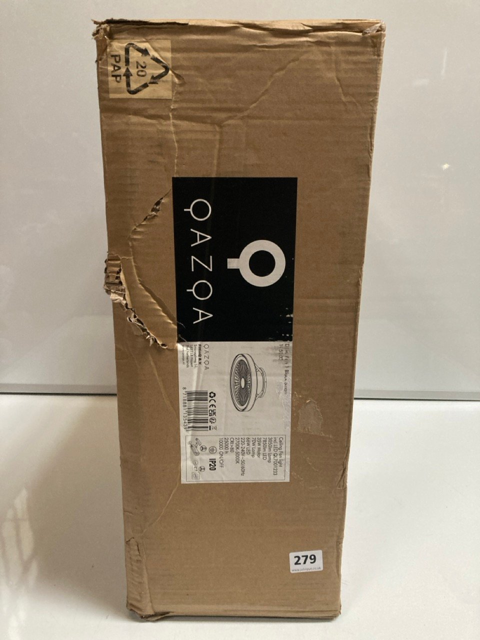 John Pye Auctions - 1 X QAZQA CEILING FAN LIGHT 3050LM LAMP 7850LM LED ...