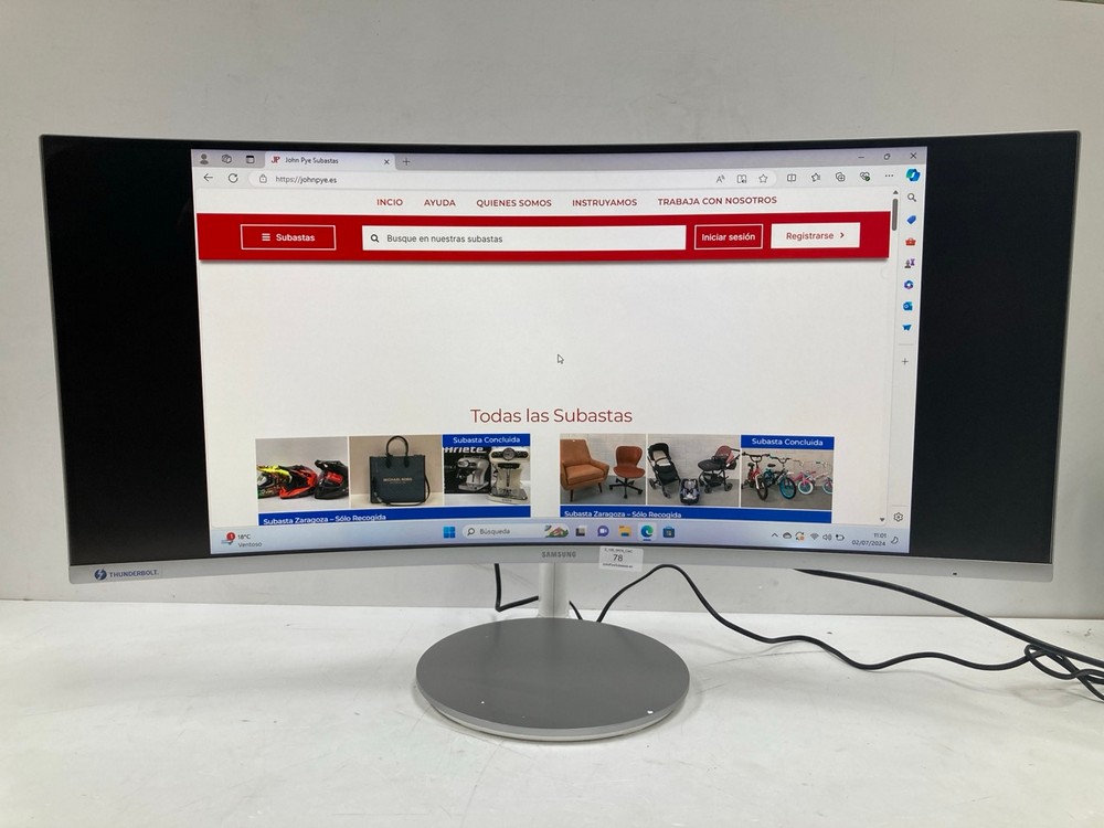 John Pye Auctions - SAMSUNG MONITOR MODEL C34J791WTR (WITHOUT BOX).