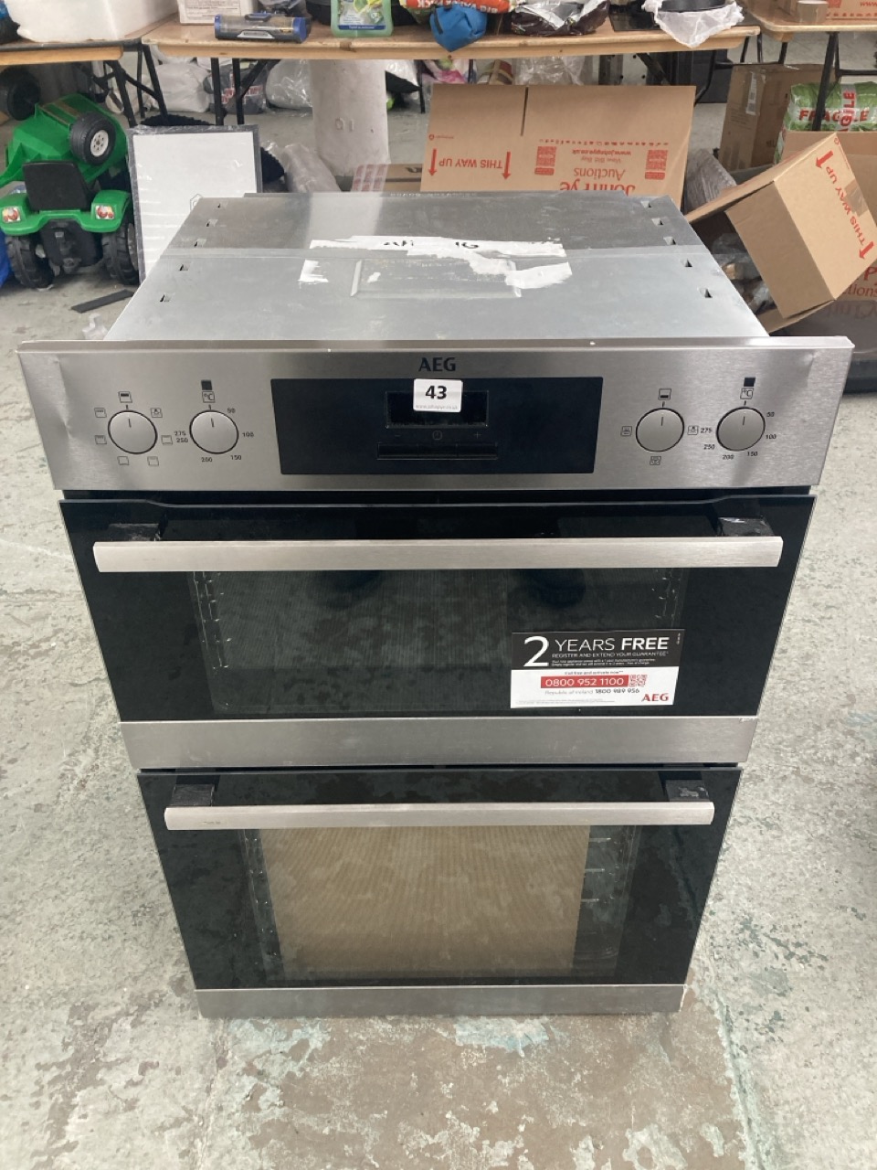 John Pye Auctions - AEG DOUBLE ELECTRIC OVEN MODEL DEB331010M RRP: £479