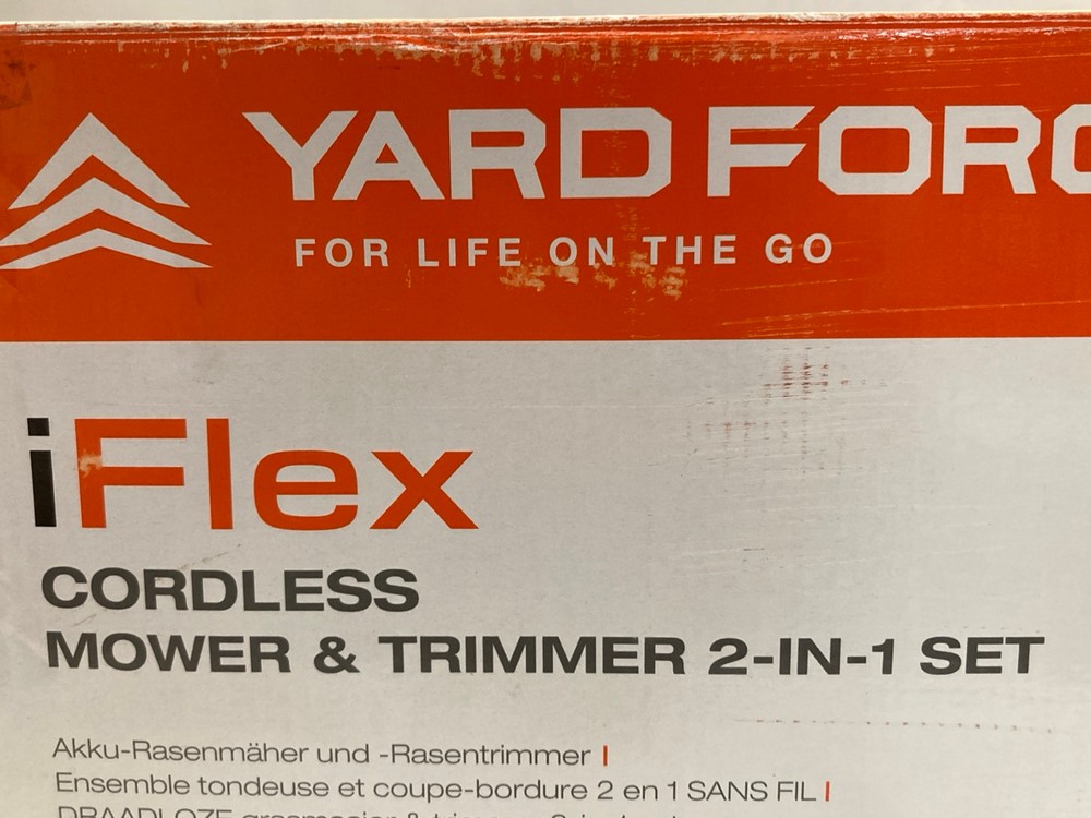 John Pye Auctions - YARDFORCE IFLEX CORDLESS MOWER + TRIMMER 2-IN-1 SET ...