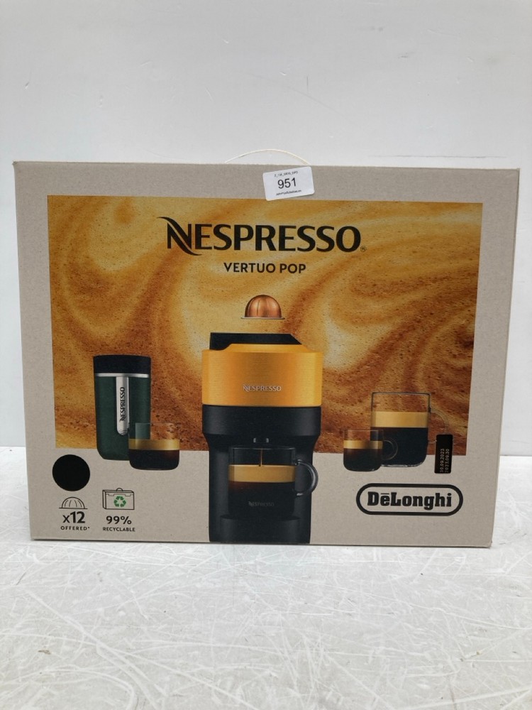 John Pye Auctions - DE'LONGHI NESPRESSO VERTUO POP ENV90.B, AUTOMATIC ...