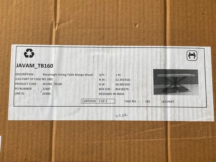 John Pye Auctions - JAVA RECTANGULAR DINING TABLE IN RECLAIMED STYLE ...