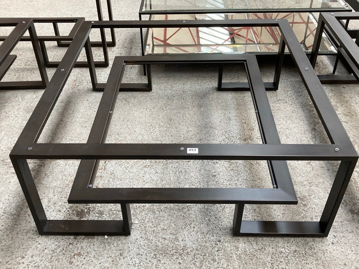 John Pye Auctions - MAYFAIR SQUARE COFFEE TABLE BASE FRAME IN AGED ...