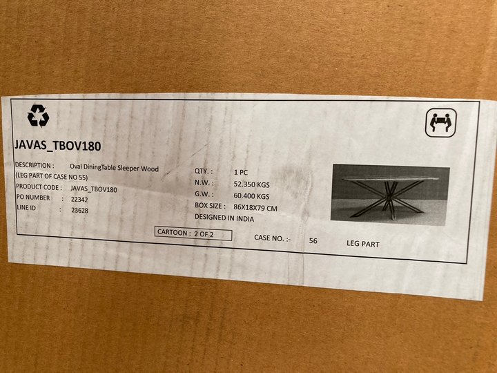 John Pye Auctions - JAVA OVAL DINING TABLE IN RECLAIMED STYLE SLEEP ...