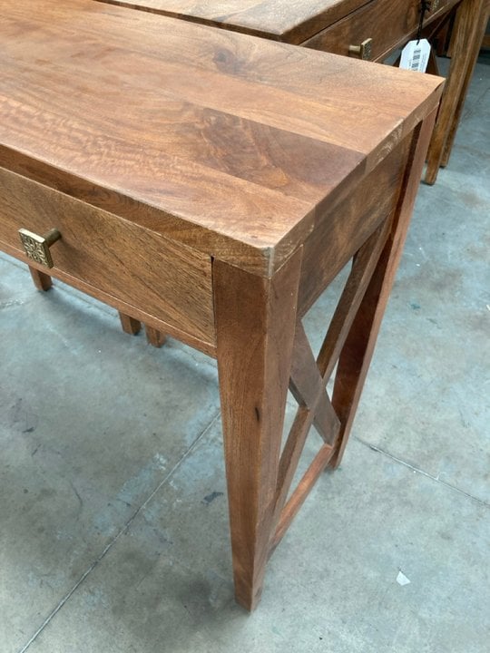 John Pye Auctions - GENIEMODE 2 DRAWER CONSOLE TABLE IN MANGO WOOD AND ...