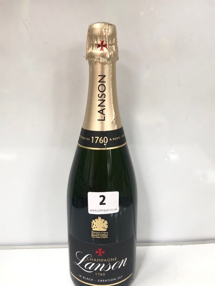John Pye Auctions - BOTTLE OF LANSON 1760 LE BLACK CREATION BRUT ...