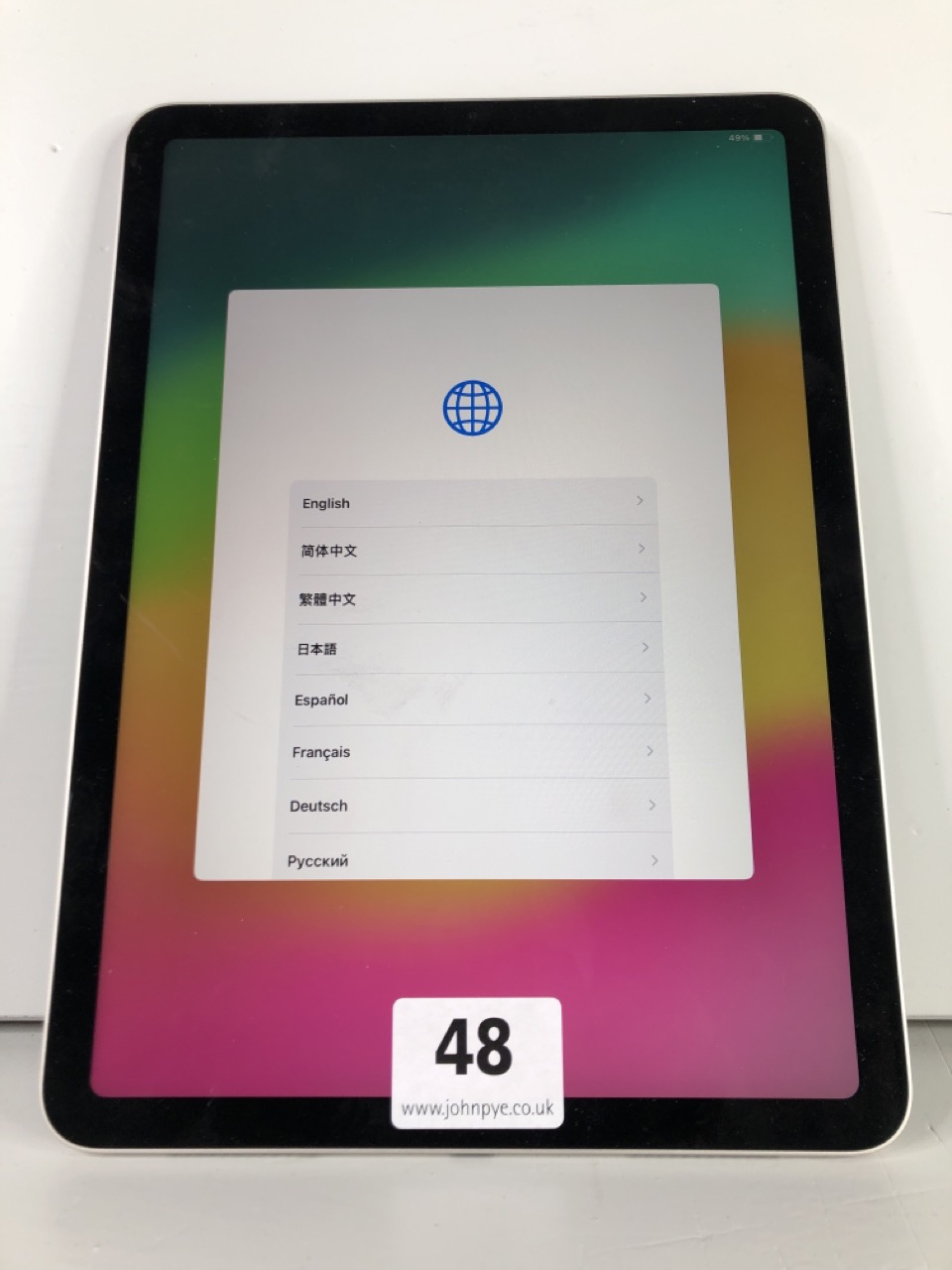 John Pye Auctions - APPLE IPAD AIR 64GB TABLET WITH WIFI IN STARLIGHT ...