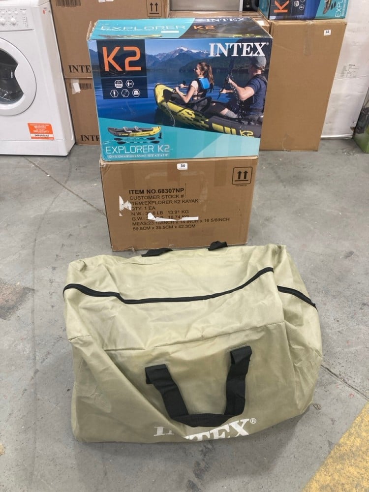 John Pye Auctions - INTEX K2 EXPLORER 2 PERSON INFLATABLE KAYAK