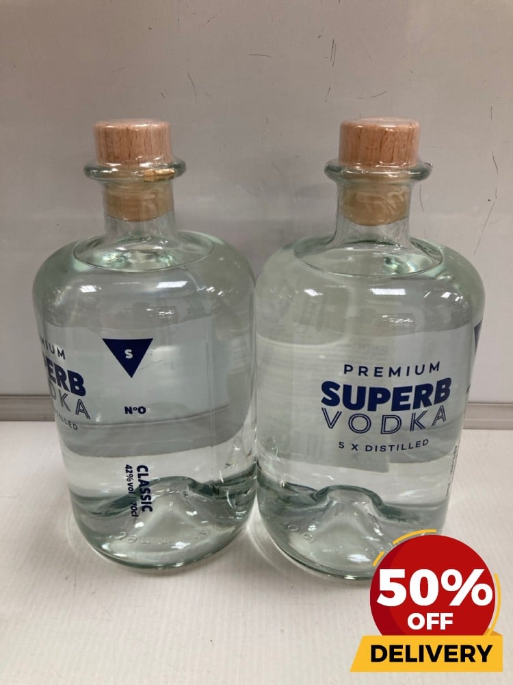 John Pye Auctions - 3 X BOTTLES OF PREMIUM SUPERB VODKA 70CL (18+ ONLY ...