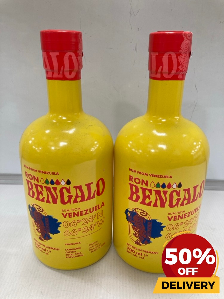 John Pye Auctions - 3 X BOTTLES OF RON BENGALO RUM FROM VENEZUELA 70CL ...
