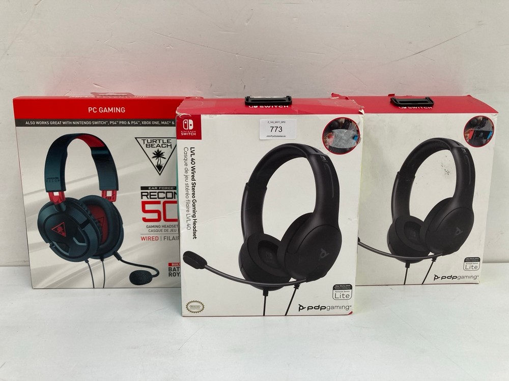 John Pye Auctions - 3 X GAMING HEADSETS VARIOUS BRANDS AND MODELS ...