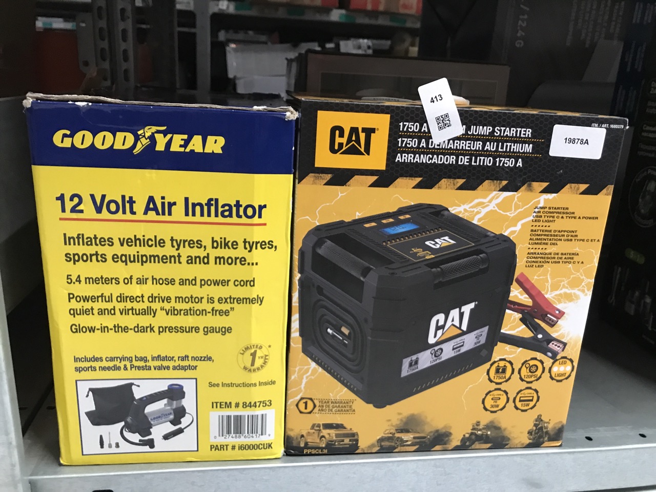 John Pye Auctions - CAT 1750 A LITHIUM JUMP STARTER & GOODYEAR 12 VOLT ...