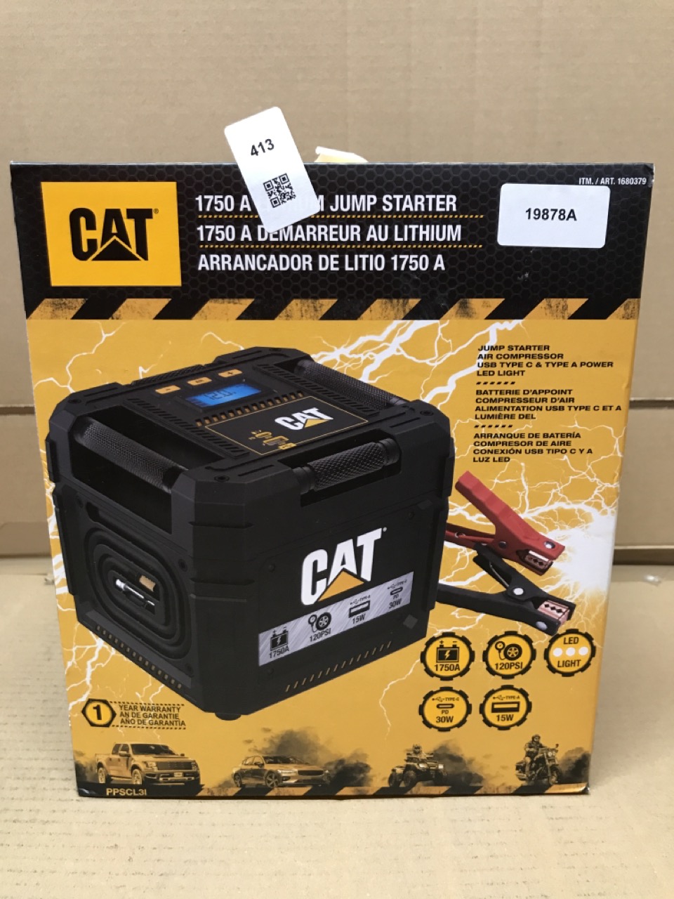 John Pye Auctions - CAT 1750 A LITHIUM JUMP STARTER & GOODYEAR 12 VOLT ...