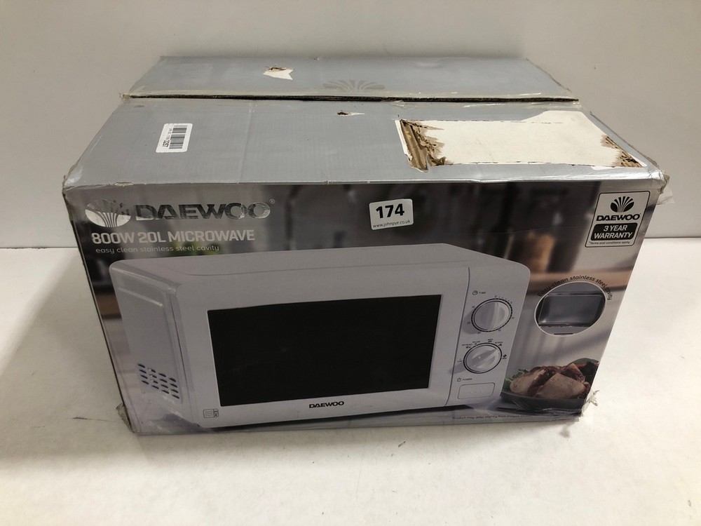 John Pye Auctions - DAEWOO 800W 20L MICROWAVE IN WHITE MODEL NO ...