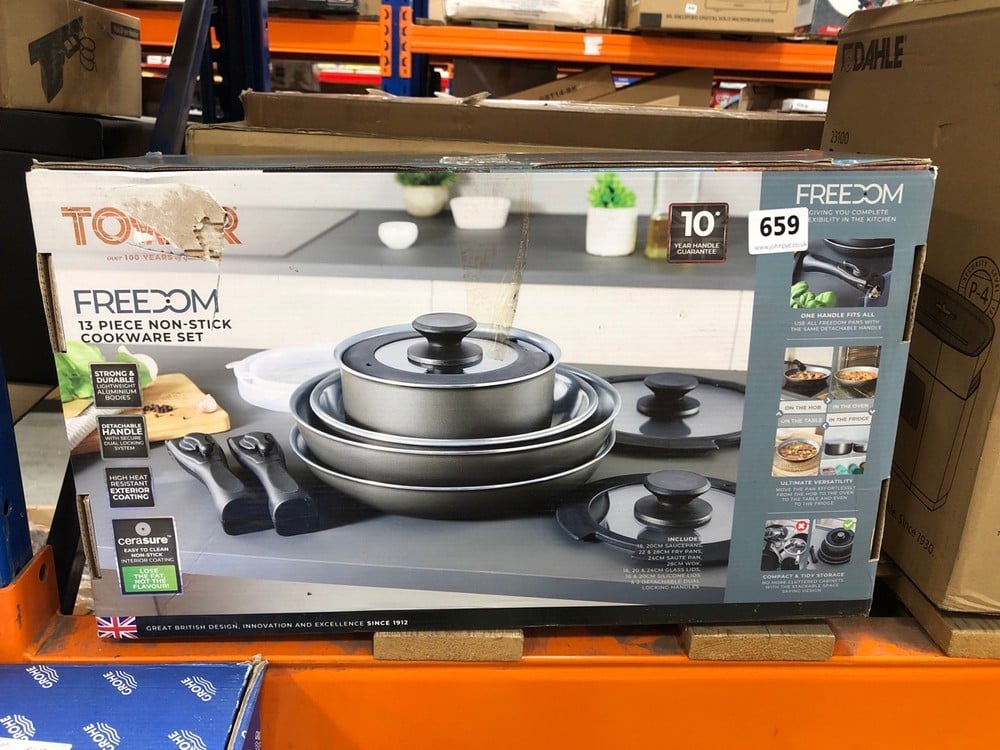 John Pye Auctions - TOWER FREEDOM 13 PIECE NON-STICK COOKWARE SET ...