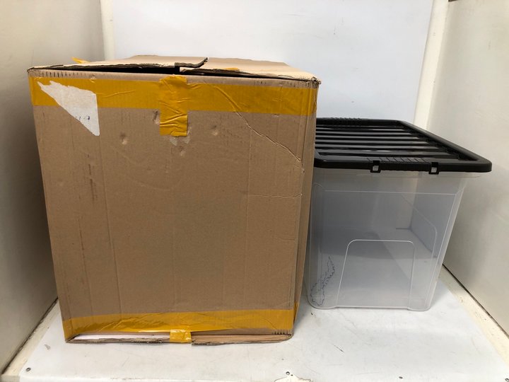 John Pye Auctions - BOX OF LARGE STORAGE BOXES - CLEAR - LIDS INCLUDED ...