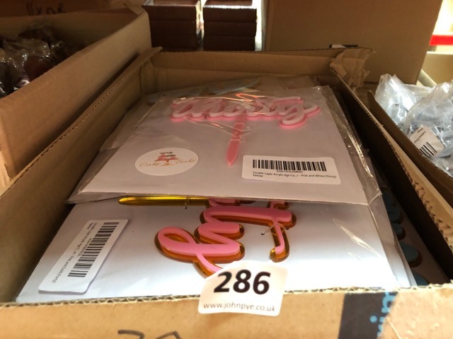 John Pye Auctions - 38 X AGE CAKE TOPPERS TO INCLUDE PINK THIRTY CAKE ...