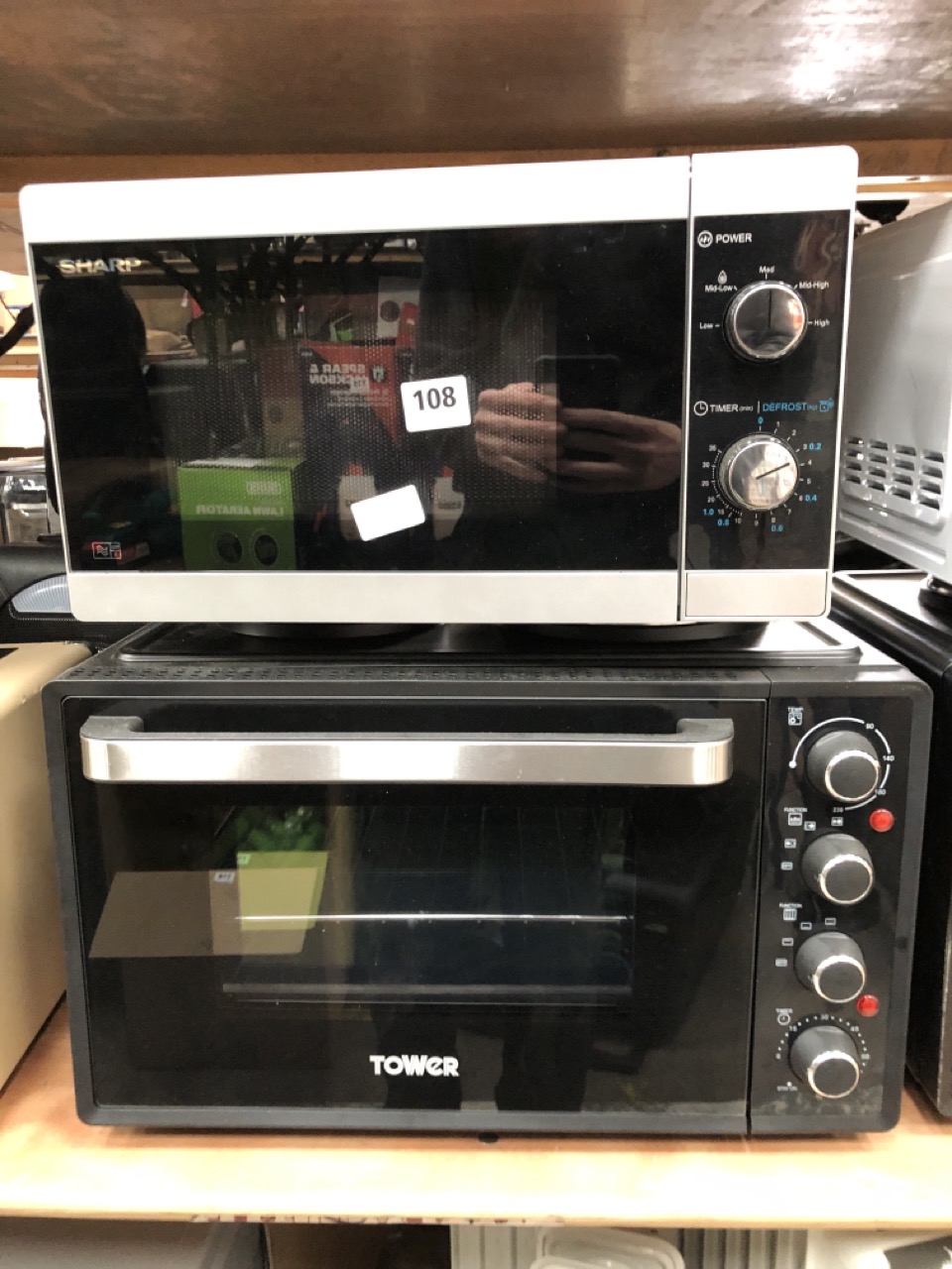 John Pye Auctions - SHARP MICROWAVE (MODEL YC-MS01US) & TOWER MICROWAVE ...
